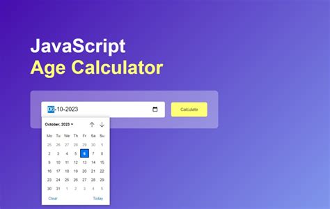 Yash Naik On Linkedin Second Codealpha Agecalculator Html Css