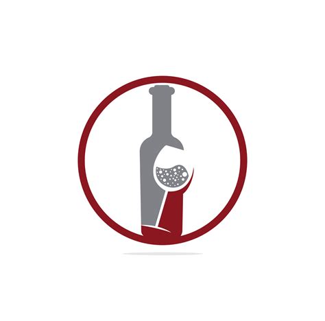 Vector Wine Label Logo Design Template With Wine Glass And Wine Bottle