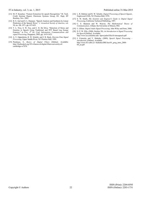 Speech Feature Extraction And Data Visualisation Pdf Digital Audio