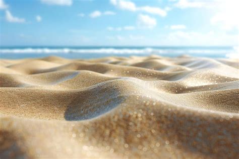 A High Resolution Texture Of Sand With Soft Ripples And Dunes In The Background Providing An