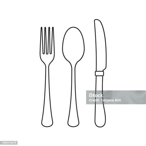 투명 한 바탕에 칼 붙 이입니다 포크 나이프와 숟가락 실루엣 벡터 그릇에 대한 스톡 벡터 아트 및 기타 이미지 그릇 디자인 배경 Istock