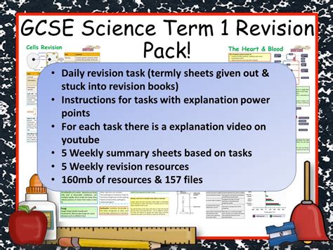 GCSE Science Term Revision Pack Teaching Resources