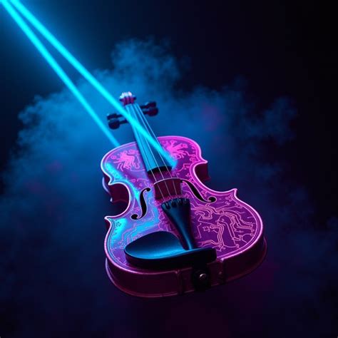 Free Neon Cyberpunk Violin Image Violin Neon Cyberpunk Download At Stockcake