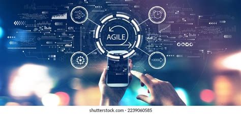 Agile Concept Blurred City Lights Night Stock Photo Shutterstock