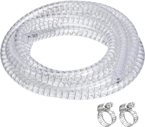 Uxcell 3 8 Id X 10 Ft Pvc Tube Steel Wire Reinforced Tubing Flexible