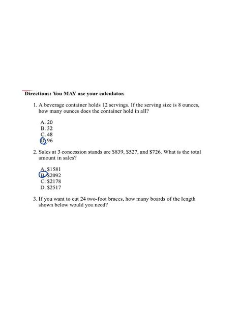 Maths 1 With Answers Pdf