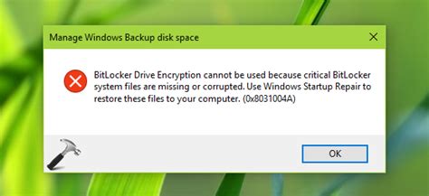 Fix Bitlocker Drive Encryption Cannot Be Used Because Critical
