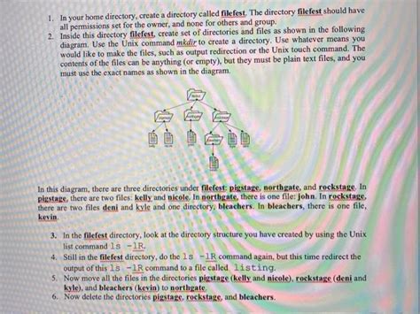 Solved 1 In Your Home Directory Create A Directory Called
