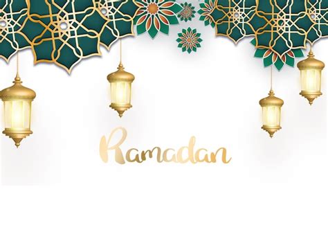 이슬람 랜턴 국경 패턴 라마단 Psd 템플릿 프리미엄 Psd 파일