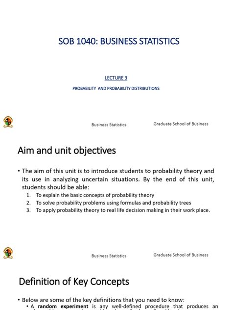 Sob 1040 Lecture 3 Introduction To Probabibility And Distributions