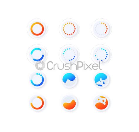 Loader Progression Ui Elements Kit Stock Vector 2715142 Crushpixel