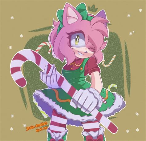 Amy Rose Christmas By Vanyloveart On Deviantart