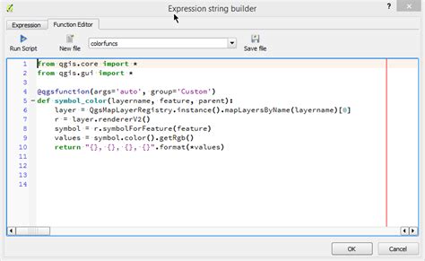 Getting Currentfeatures Color In Expression Builder Of Qgis
