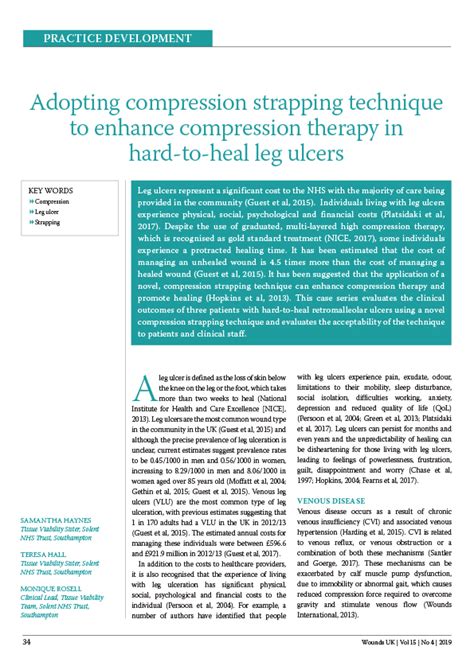 Adopting Compression Strapping Technique To Enhance Compression Therapy