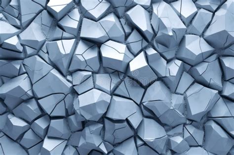 Vibrant Voronoi Block Texture Icy Fragments Abstract 3d Background