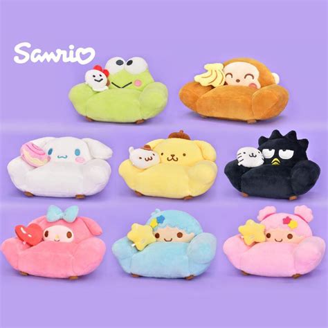 산리오 산리오 캐릭터 쇼파 디자인 장식 인형 고리 끈 인형 7인치 마이멜로디 리틀트윈스타 케로피 시나모롤 몬키치 바츠마루 폼폼푸린 위시버킷