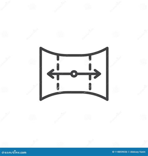 Panorama View Mode Outline Icon Stock Vector Illustration Of Degree Arrow 118859036
