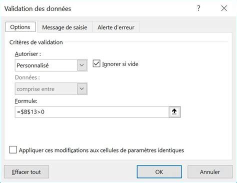 comment utiliser une formule pour valider les données sur excel excel