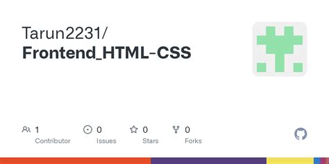 Github Tarun2231frontendhtml Css