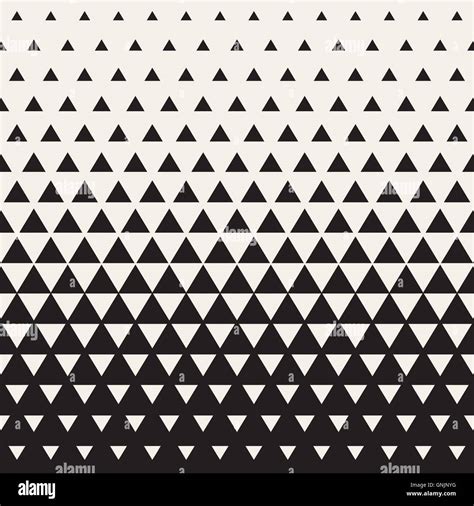 Vector Seamless White To Black Transition Triangle Halftone Gradient Pattern Stock Vector Image