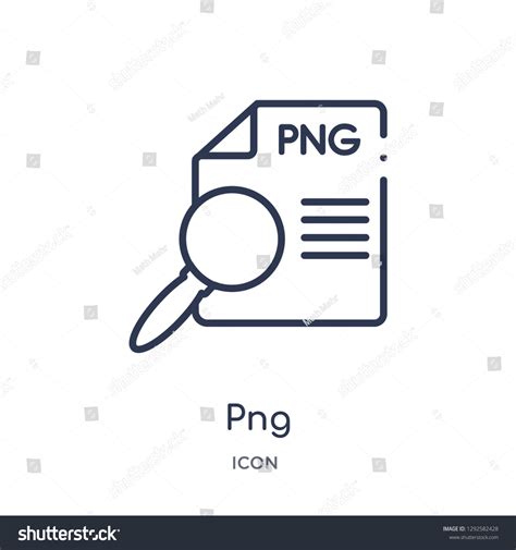 Linear Png Icon File Type Outline Stock Vector Royalty Free