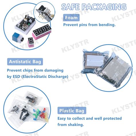 Klystr Basic Starter Kit For Arduino Uno R3 With Tutorial Code