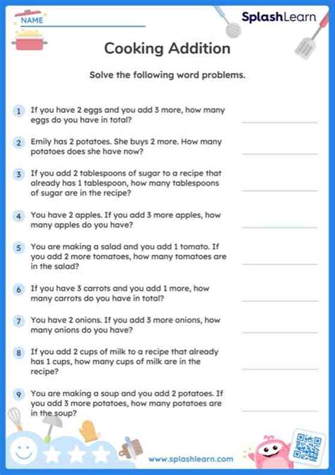 Addition Word Problems Worksheets Free And Printable Splashlearn