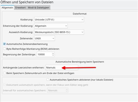 Kate Always Strips Spaces Blanks At Line End Help Kde Discuss