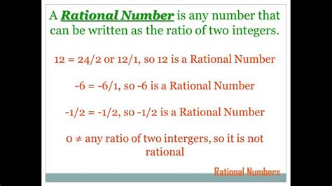 Rational Numbers Examples And Definition