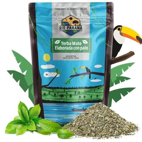 Yerba Mate Rio Parana Elaborada Con Palo Yerba Maté Argentina 500g