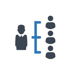 Hierarchy Employee Structure Icon Royalty Free Vector Image