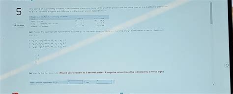 Solved C Find The Test Statistic Tcalc Round Your Answer Chegg Com