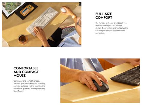 Logitech Mk295 Silent Wireless Mouse And Keyboard Combo With Silenttouch Technology Full Numpad