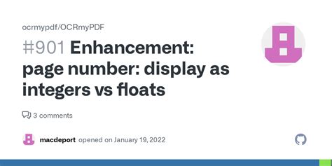 Enhancement Page Number Display As Integers Vs Floats · Issue 901 · Ocrmypdfocrmypdf · Github