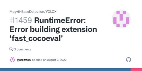 runtimeerror error building extension fast cocoeval · issue 1459