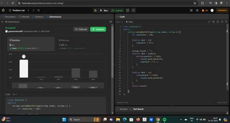 Leetcodes Custom Sort String By Day80 Gautam Mishra Posted On The