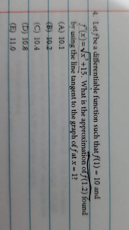 Solved 4 Let Fbe A Differentiable Function Such That F 1 Chegg Com