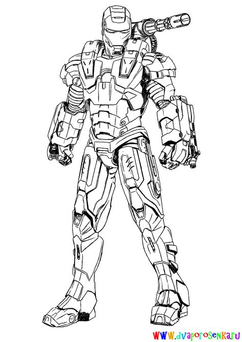 раскраски с изображением железного человека для мальчиков