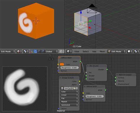 Texturing How To Set Material Underneath A Texture Blender Stack Exchange