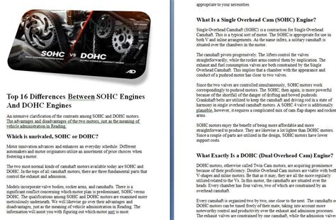 Top 16 Differences Between Sohc Engines And Dohc Engines Websolution Outlook Pak Medium