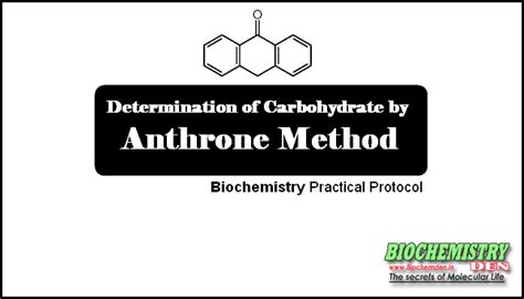 anthrone method for determination of carbohydrate