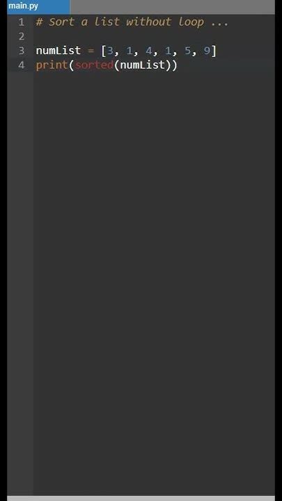 🔥 Sort A List In Python Without A Loop Shorts Codinglife Coding Correctcoding Youtube