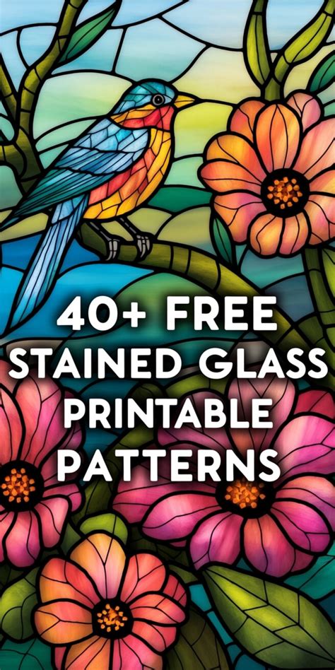 Get Creative With 40 Free Stained Glass Patterns Glass Painting