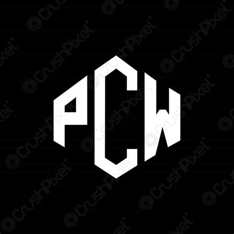 Pcw Letter Logo Design With Polygon Shape Pcw Polygon And Stock Pcw Letter Logo Design With Polygon Shape Pcw Polygon And Stock