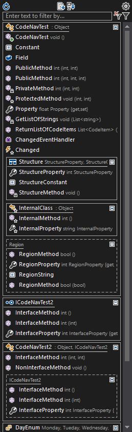 Github Sboulema Codenav Visual Studio Extension To Show The Code Structure Of Your Current