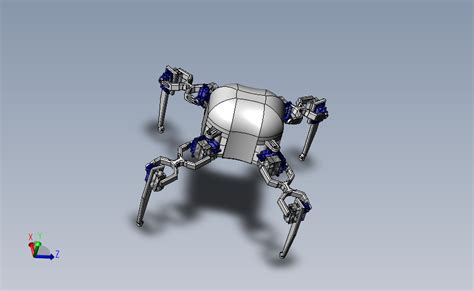 伺服四足机器人 Solidworks 2020 模型图纸下载 懒石网