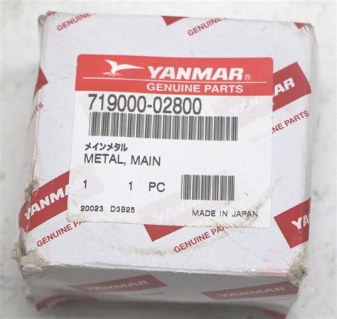 719000 02800 New Genuine Oem Yanmar Engine 4lh Main Standard Metal