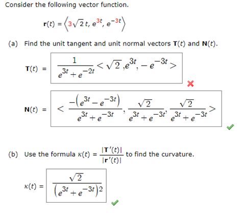 Solved Consider The Following Vector Function Chegg