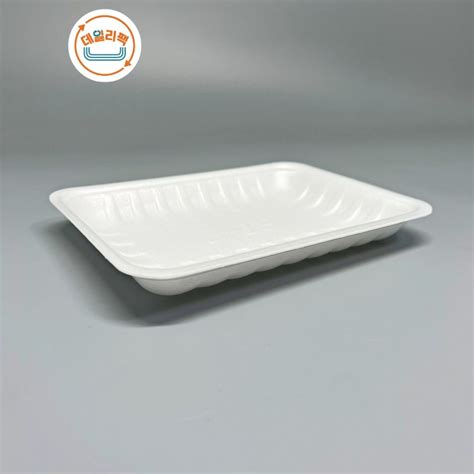 J 18호 백색 스티로폼 트레이 1000개 Psp용기 일회용포장용기 데일리팩 D12pack