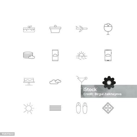 여행 및 관광 선형 얇은 아이콘 설정합니다 간단한 벡터 아이콘 설명 0명에 대한 스톡 벡터 아트 및 기타 이미지 0명 교차로 냉동식품 Istock